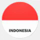 Indonesia Roundel quality Flag Classic Round Sticker | Zazzle