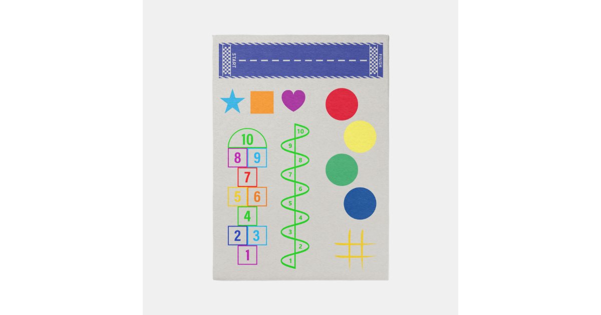 Indoor Activity Busy Play Kids Room Rug | Zazzle