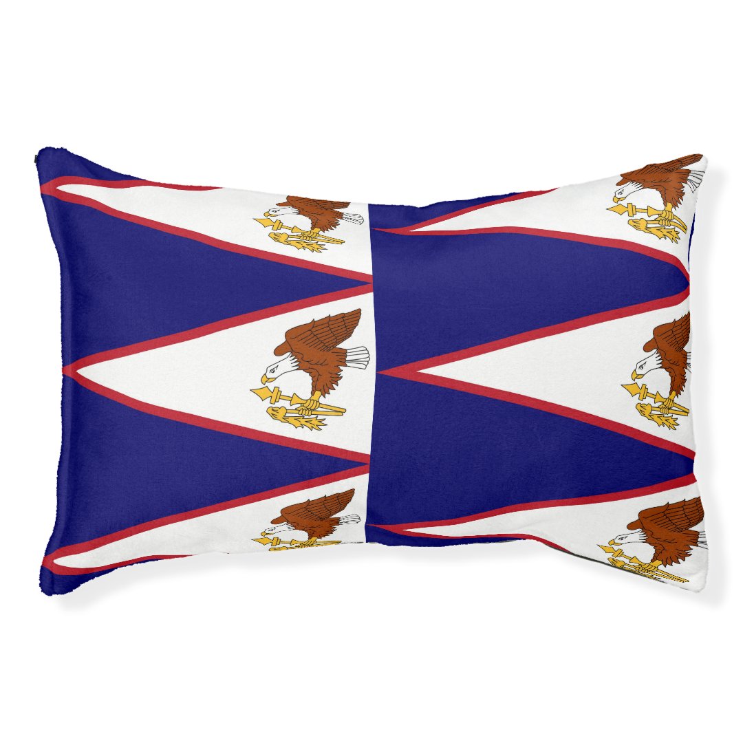 Indoor Dog Bed With flag of American Samoa, USA | Zazzle