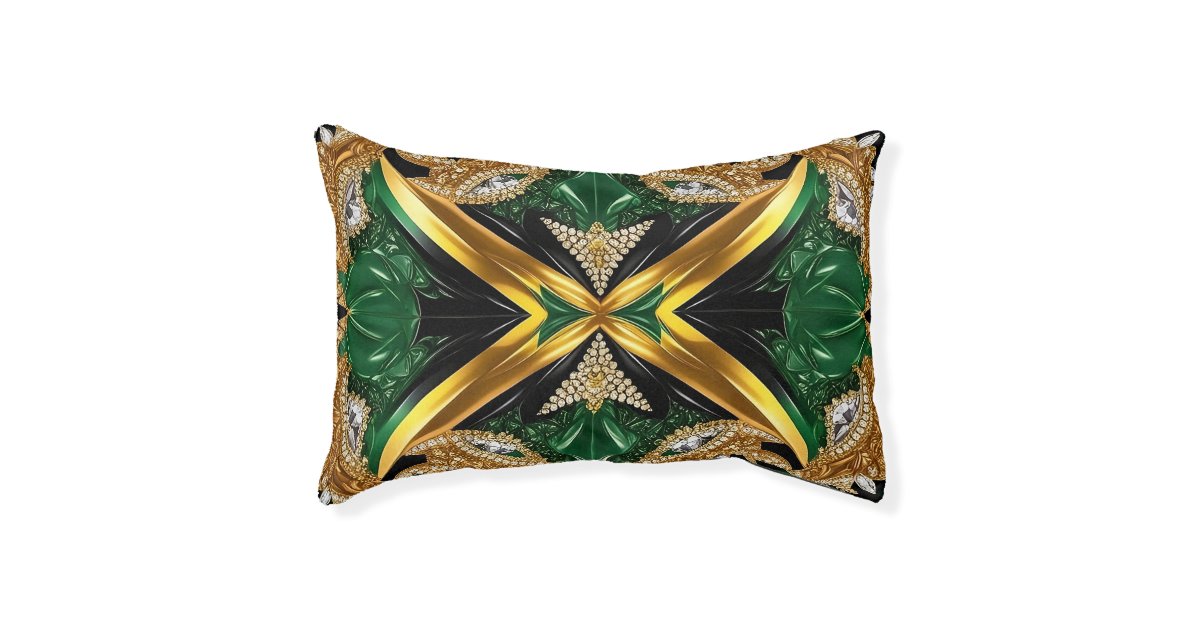 Indoor Dog Bed With Jamaican Colors | Zazzle