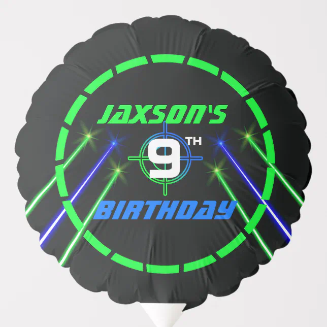 Indoor Laser Tag Beams Birthday Party Balloon | Zazzle