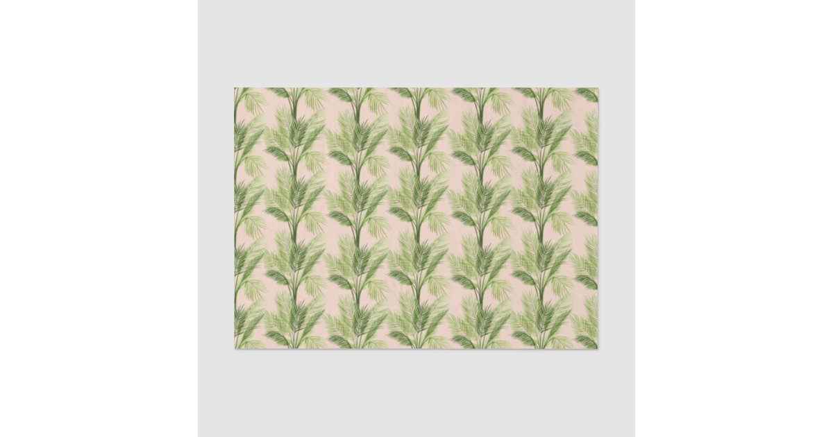 Indoor Oasis | Palm Tree Pattern Tissue Paper | Zazzle