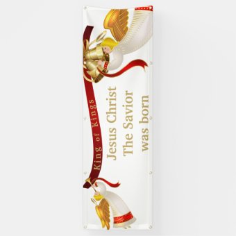 Indoor Outdoor Christmas Banner-King of Kings Banner | Zazzle