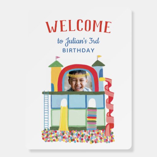 Indoor Playground Kids Birthday Party Welcome Sign | Zazzle