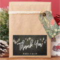 Industrial Bricks w/ Edison Lights Thank You Rectangular Sticker | Zazzle