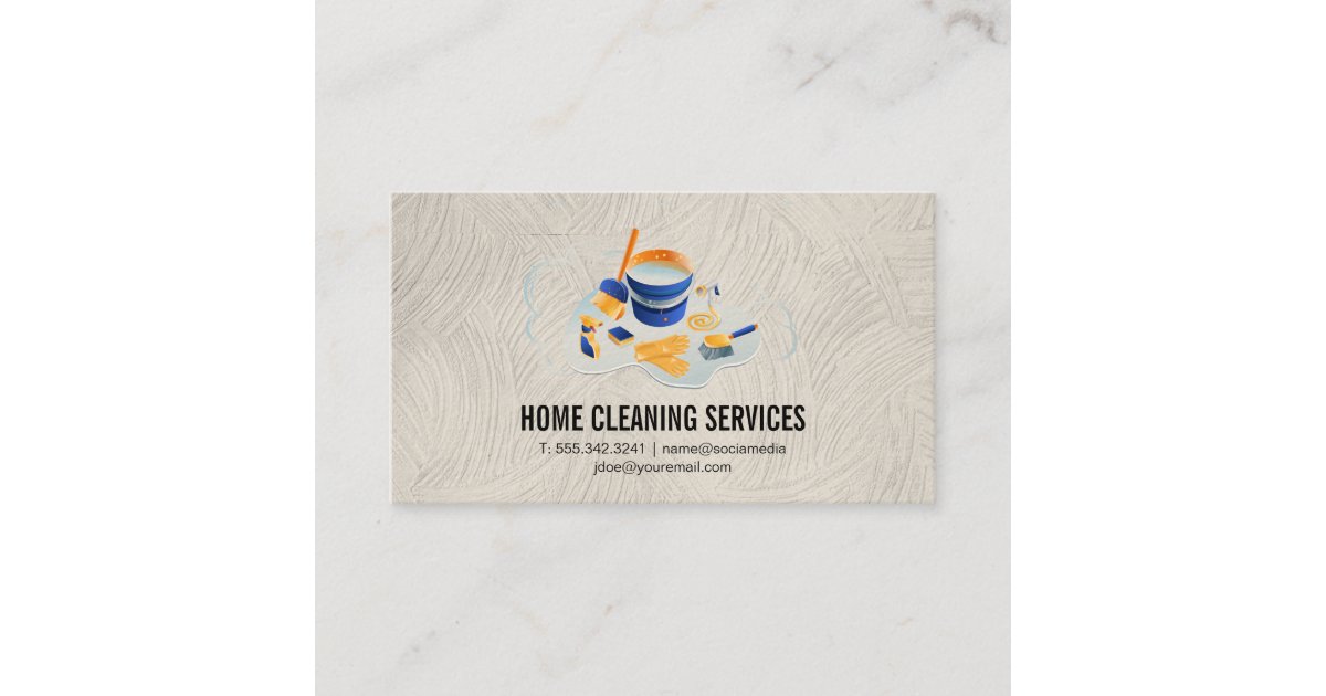 Industrial Cleaning | Maid Service Business Card | Zazzle