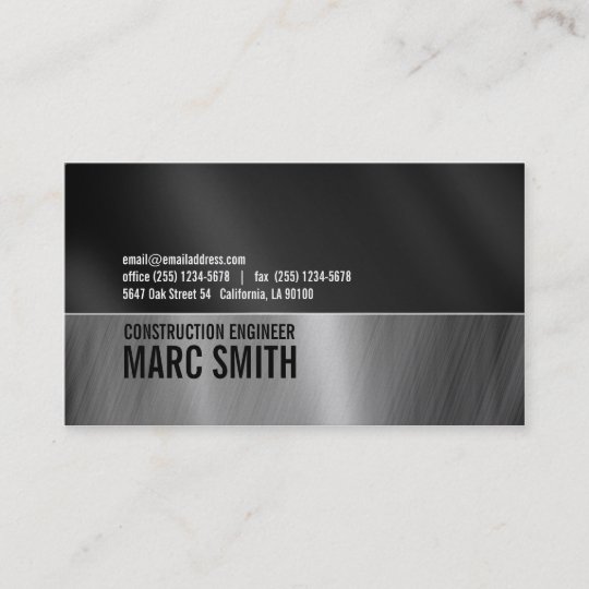 Industrial Look Business Card Platinum Paper | Zazzle.com