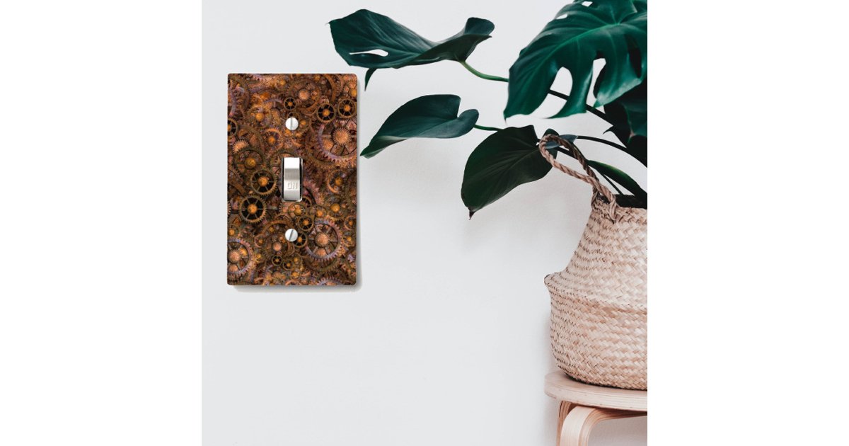 Industrial Metal Rusty Gears Steampunk Light Switch Cover | Zazzle