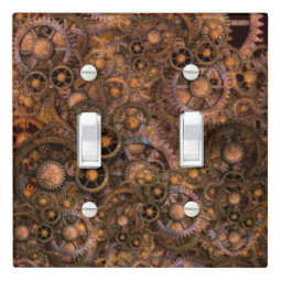 Industrial Metal Rusty Gears Steampunk Light Switch Cover | Zazzle