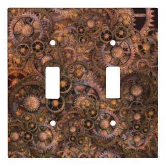 Industrial Metal Rusty Gears Steampunk Light Switch Cover | Zazzle