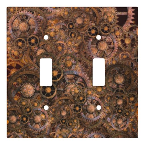 Industrial Metal Rusty Gears Steampunk Light Switch Cover | Zazzle