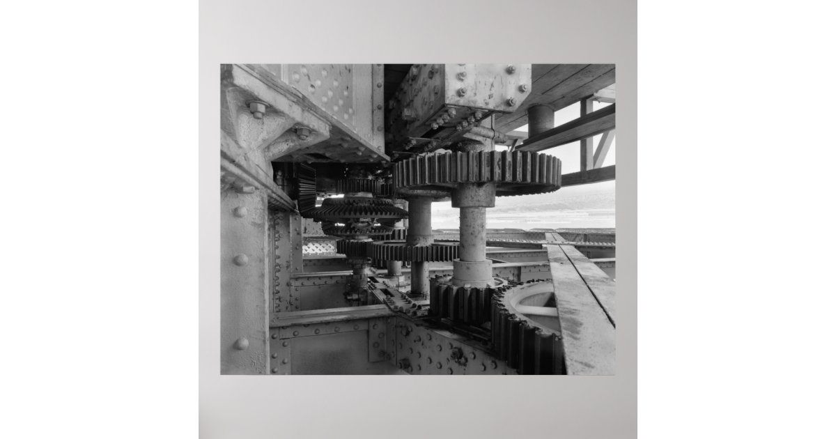 Industrial Photo - Railroad Bridge Turning Gear Poster | Zazzle