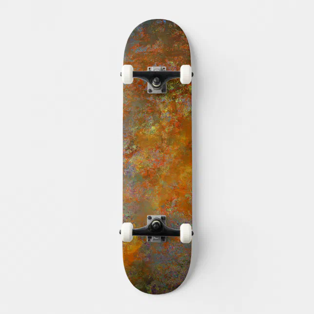 Industrial Rustic Rusty Copper Inspired Art Skateboard | Zazzle