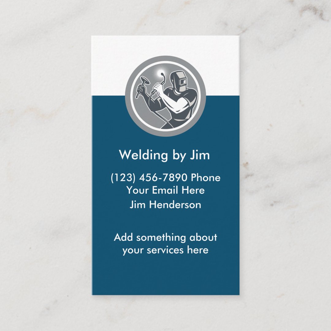 Industrial Welding Services Business Card | Zazzle