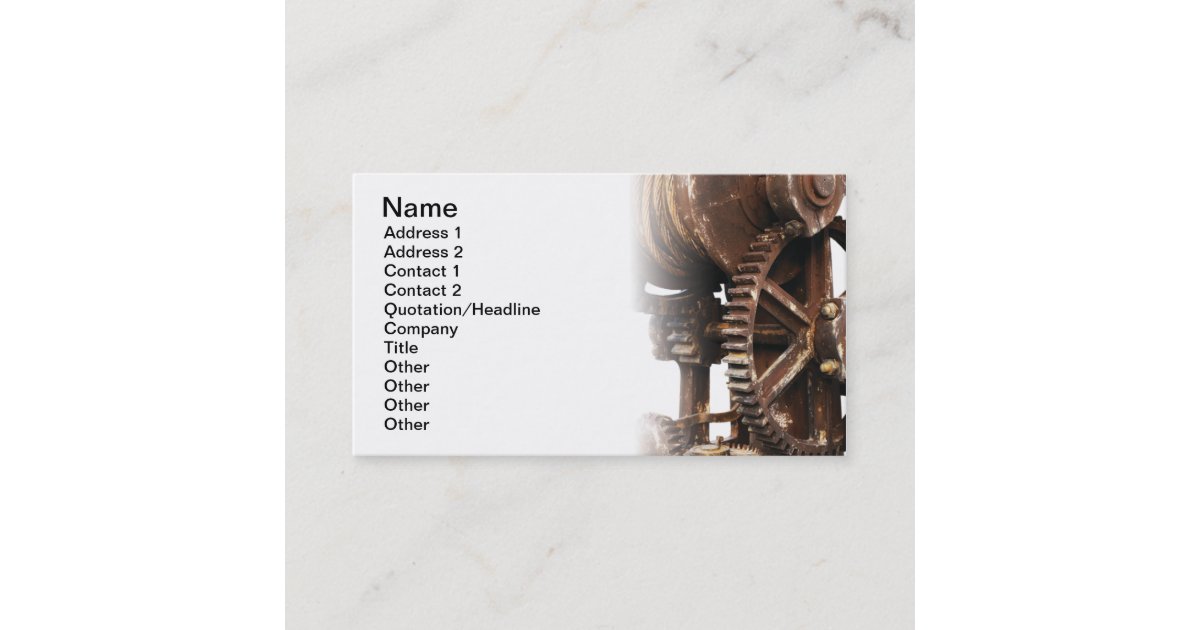 Industrial wheel business card | Zazzle