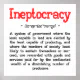 Ineptocracy Definition Poster (24"x24") | Zazzle