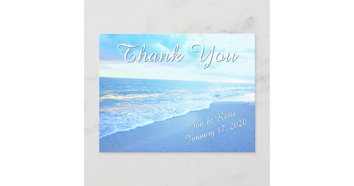 Inexpensive Beach Themed Thank You Cards Beach | Zazzle