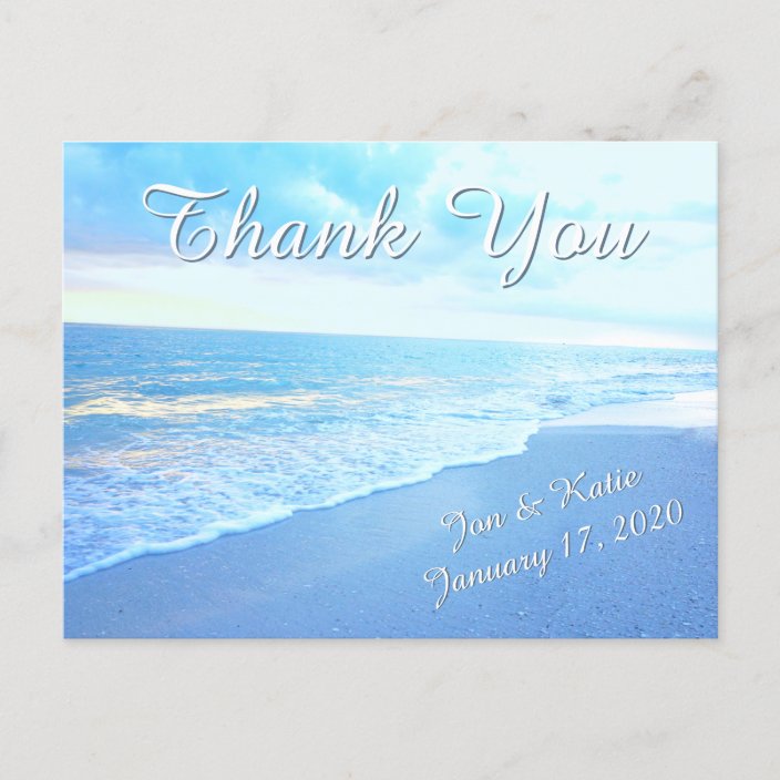 Inexpensive Beach Themed Thank You Cards Beach | Zazzle