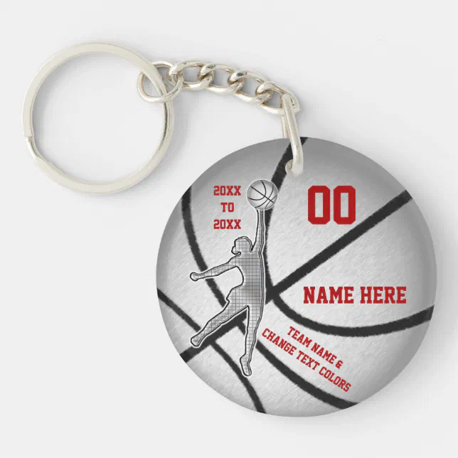 Inexpensive Personalised Basketball Keyrings | Zazzle