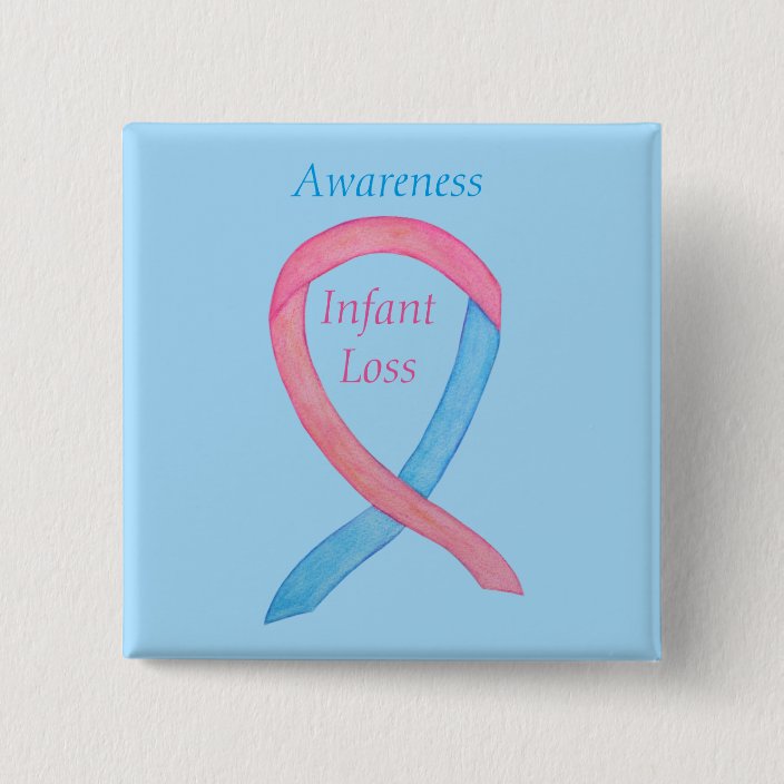 Infant Loss Awareness Ribbon Custom Art Pins | Zazzle.com