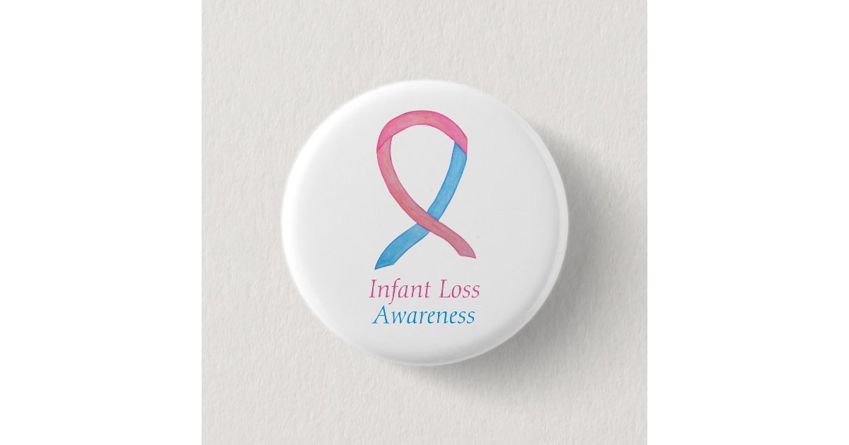 Infant Loss Awareness Ribbon Custom Art Pins | Zazzle