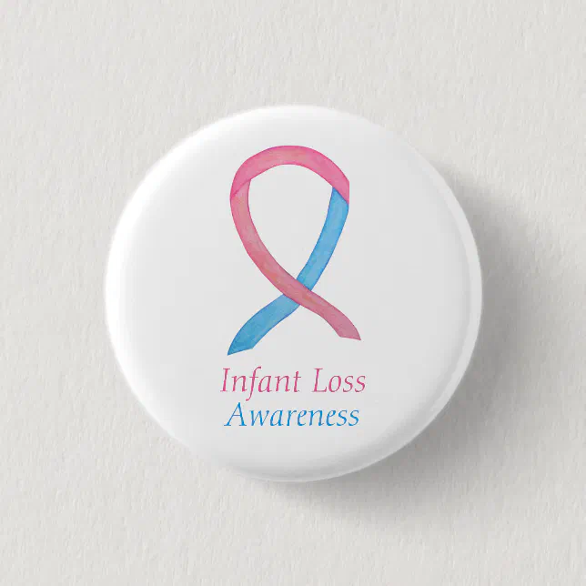 Infant Loss Awareness Ribbon Custom Art Pins | Zazzle