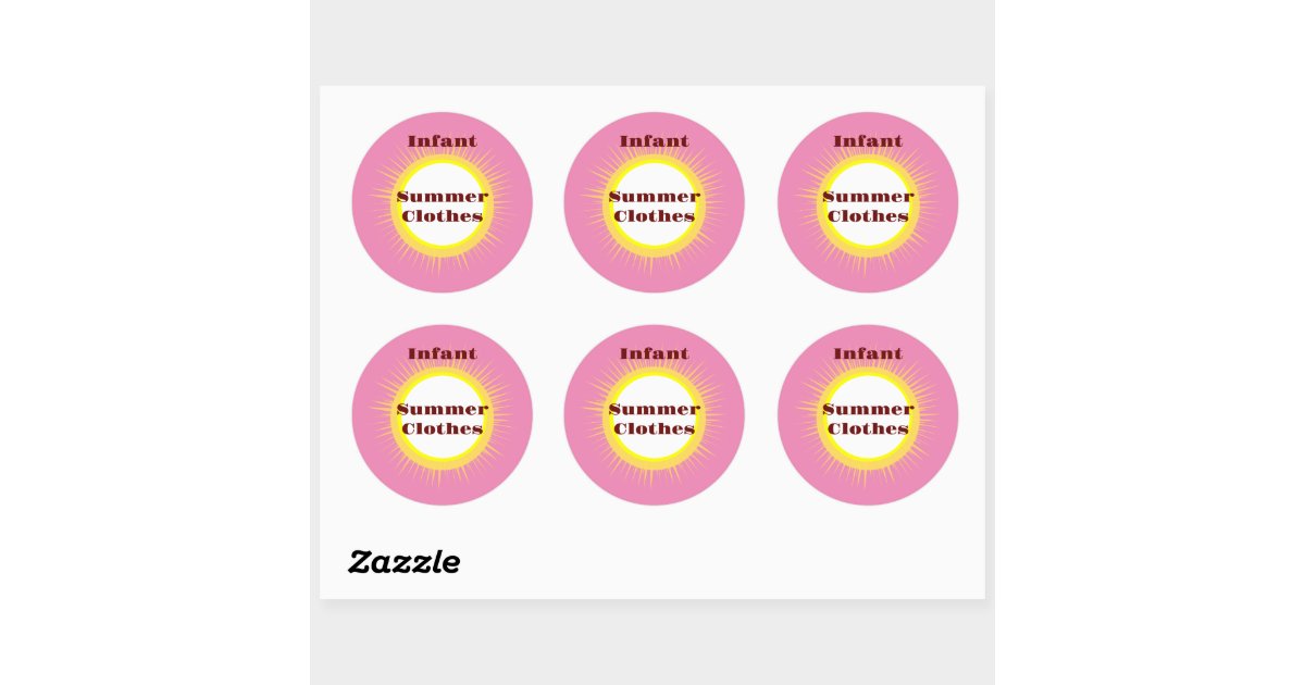 Infant / Other Clothing Storage or Gifting Ideas Classic Round Sticker ...