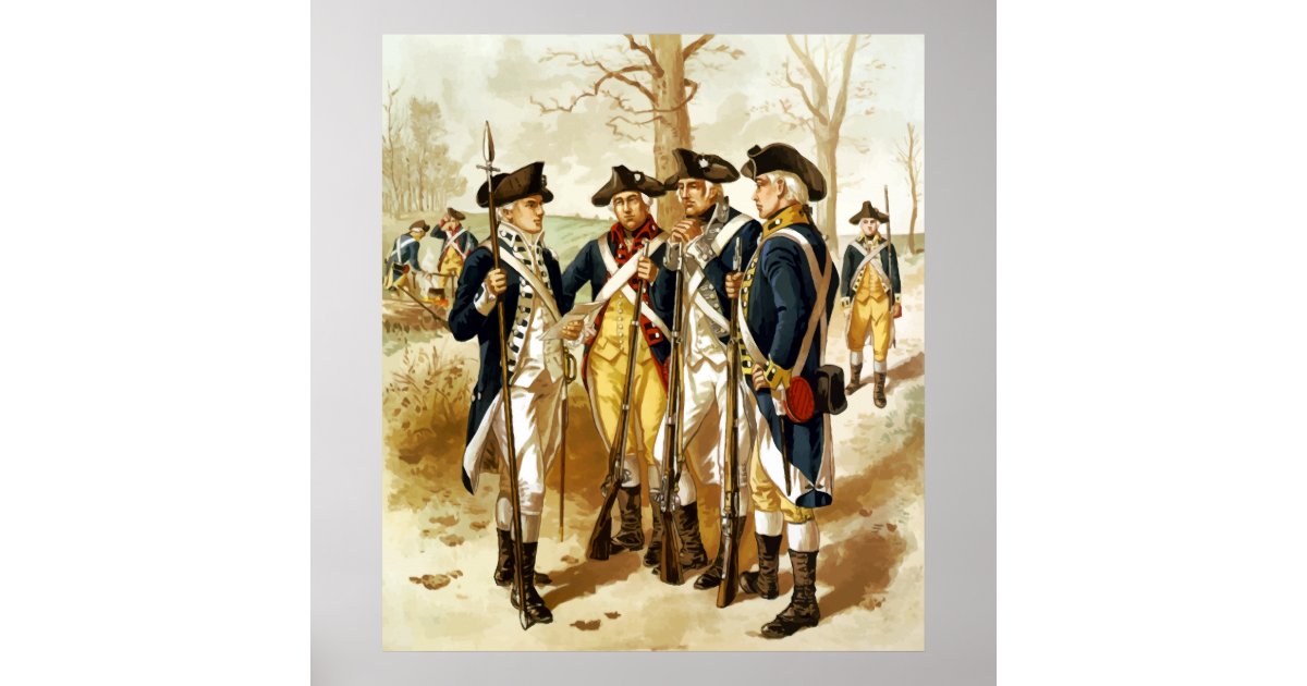 Infantry Of The Revolutionary War Poster | Zazzle