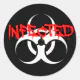 Infected Classic Round Sticker | Zazzle