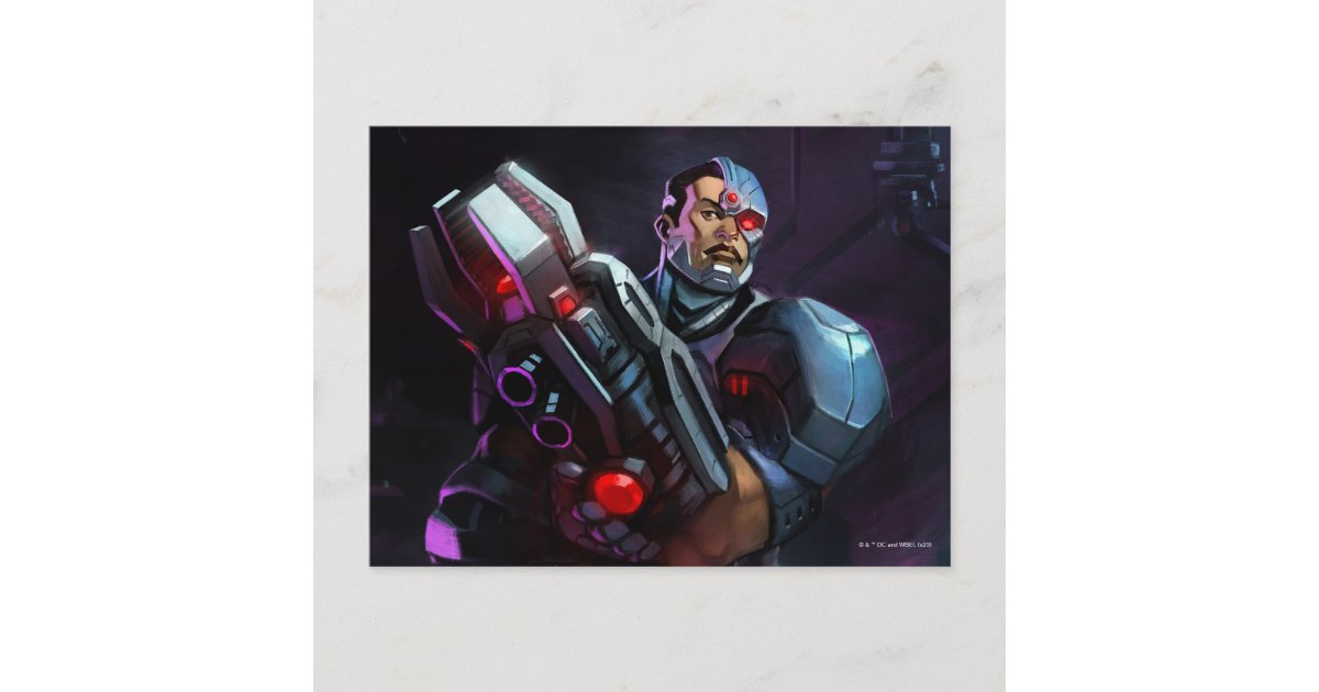 Infinite Crisis Cyborg Illustration Postcard | Zazzle