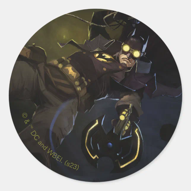 Infinite Crisis Gaslight Batman Illustration Classic Round Sticker | Zazzle