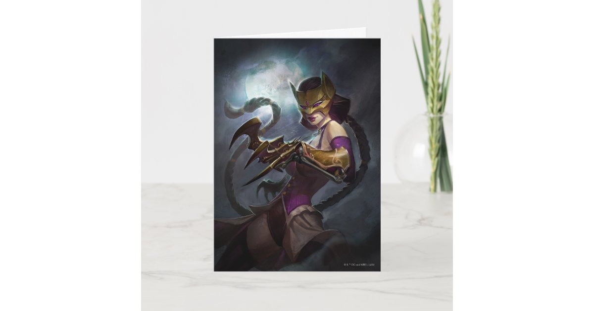 Infinite Crisis Gaslight Catwoman Illustration Card | Zazzle