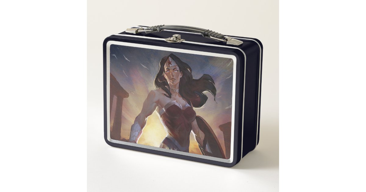 Infinite Crisis Wonder Woman Illustration Metal Lunch Box | Zazzle