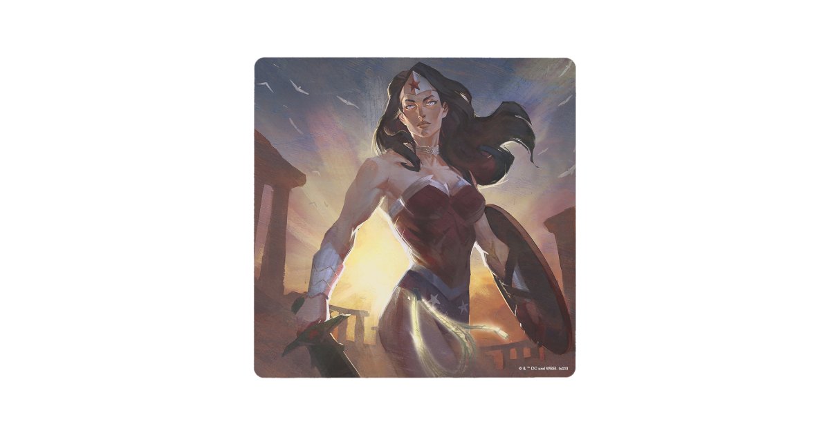 Infinite Crisis Wonder Woman Illustration Metal Print | Zazzle