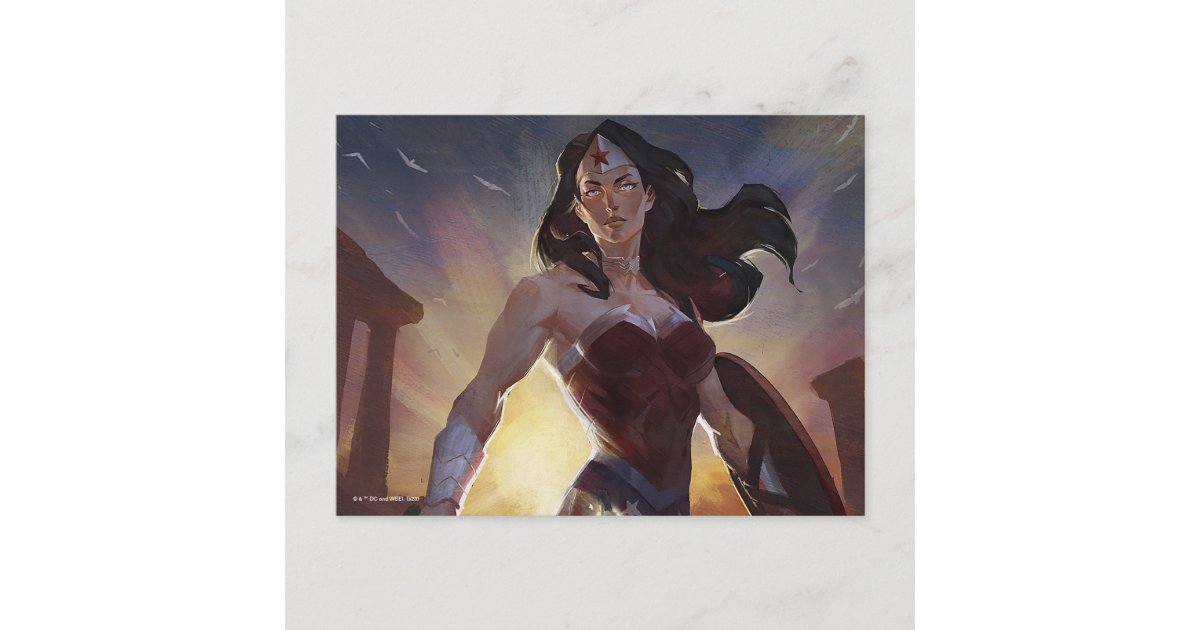 Infinite Crisis Wonder Woman Illustration Postcard | Zazzle