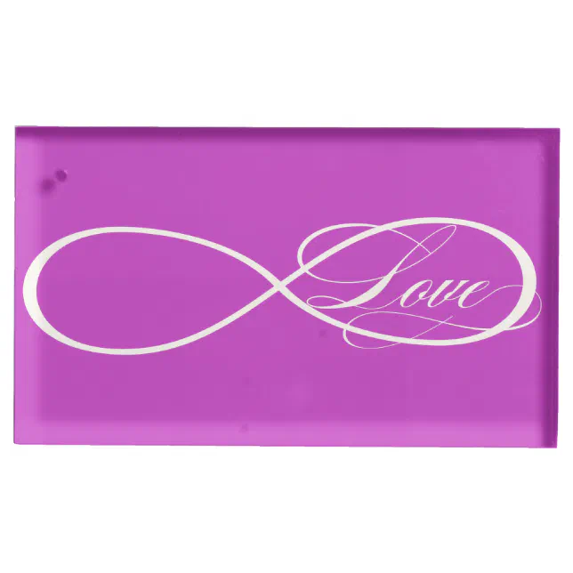 Infinite Love Infinity Sign Symbol Wedding Elegant Table Card Holder ...