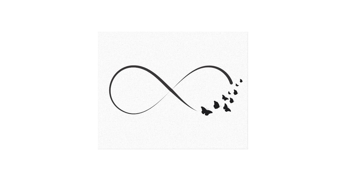 Infinity butterfly symbol canvas print | Zazzle