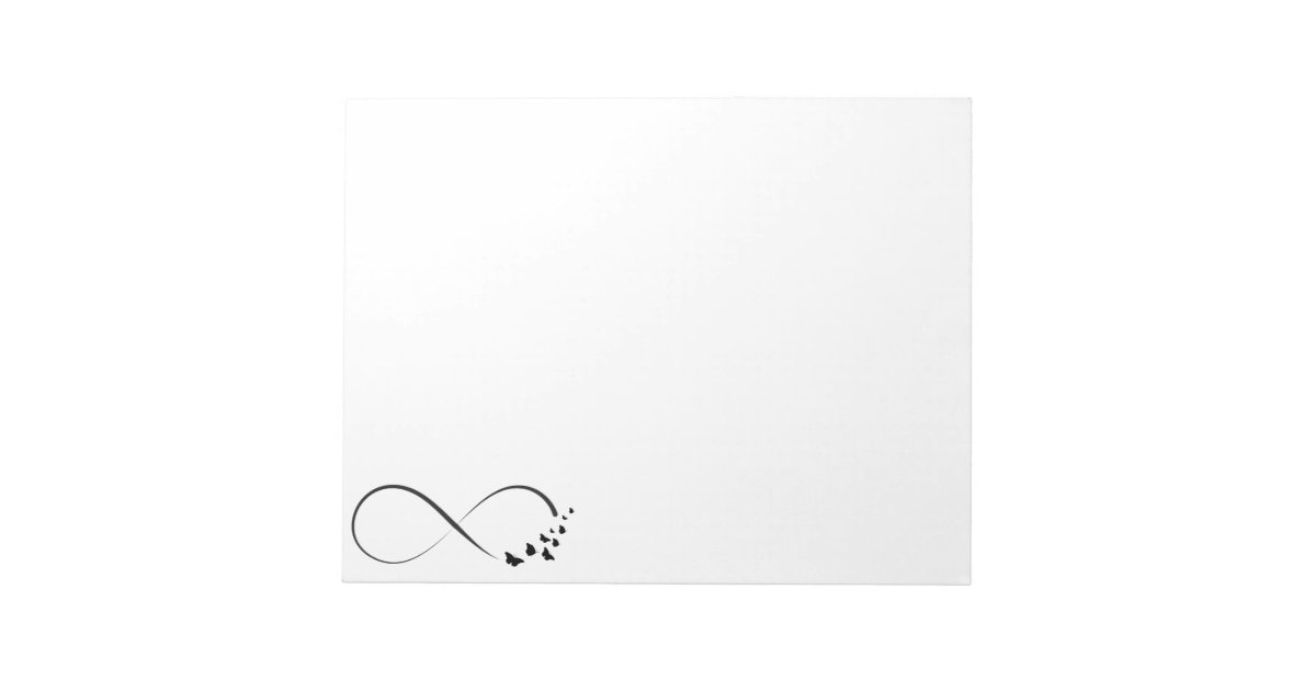 Infinity butterfly symbol notepad | Zazzle