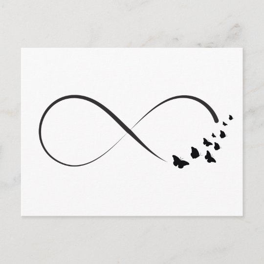 Infinity butterfly symbol postcard | Zazzle.com