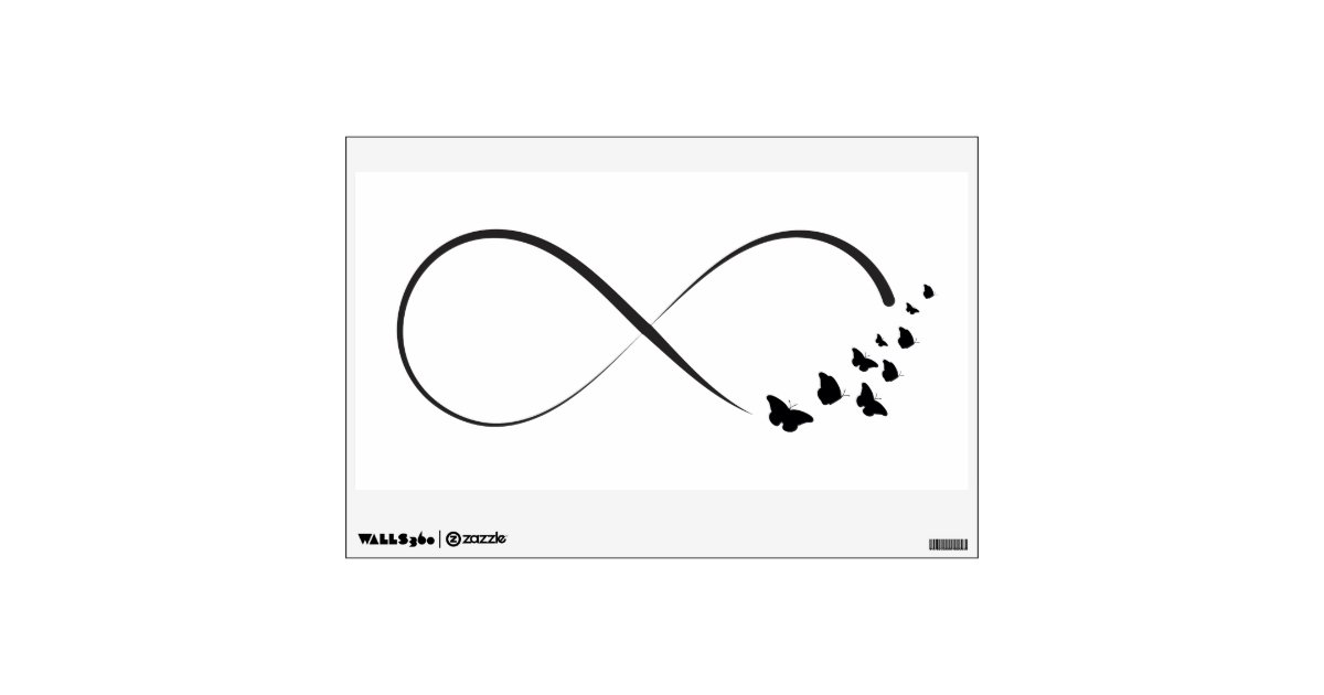 Infinity butterfly symbol wall sticker | Zazzle