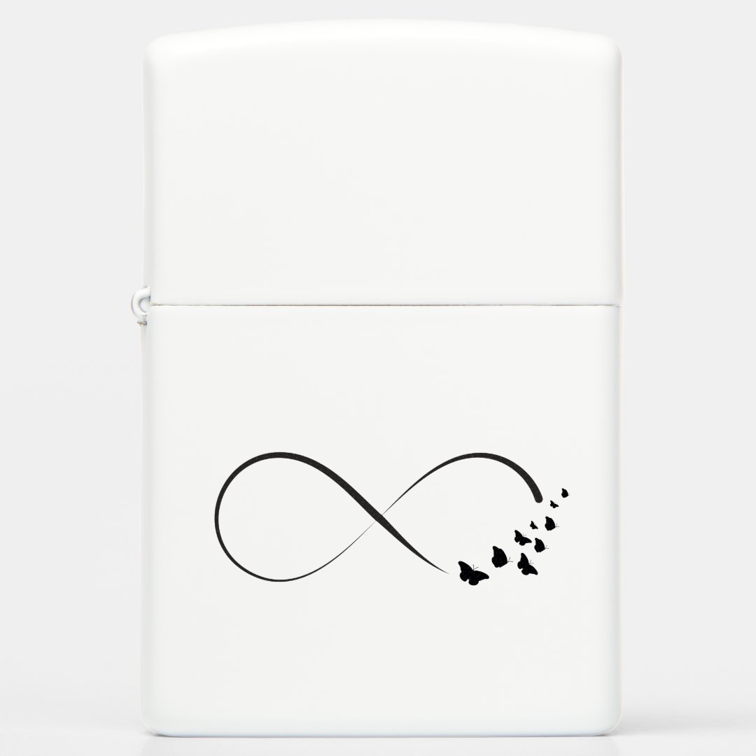 Infinity butterfly symbol zippo lighter | Zazzle