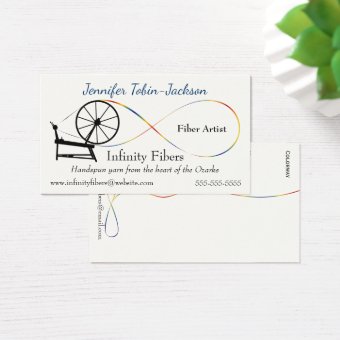 Infinity Design Spinning Wheel business card | Zazzle