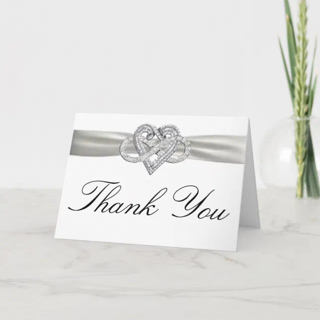 Infinity Heart Thank You Card | Zazzle