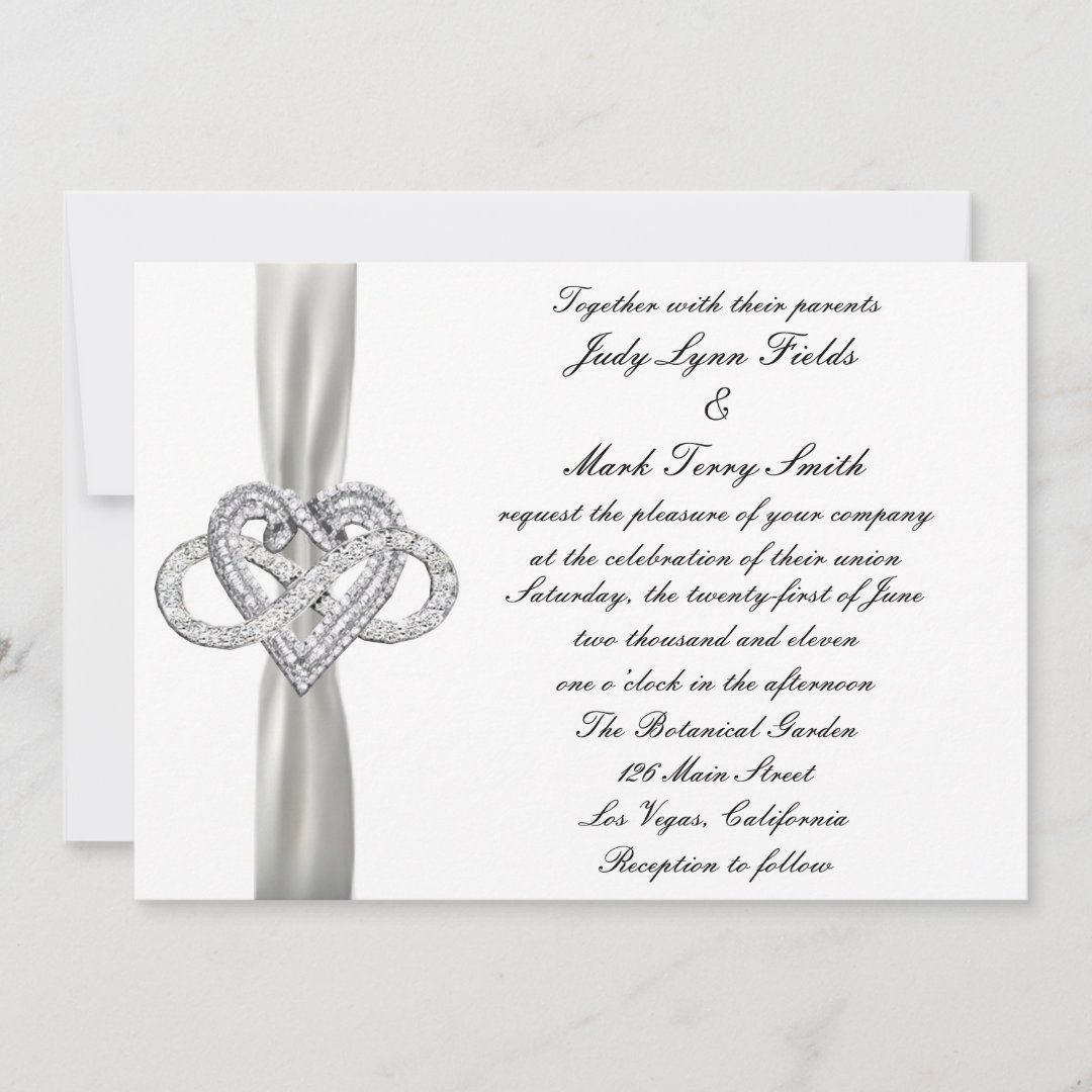Infinity Heart Wedding Invitation | Zazzle