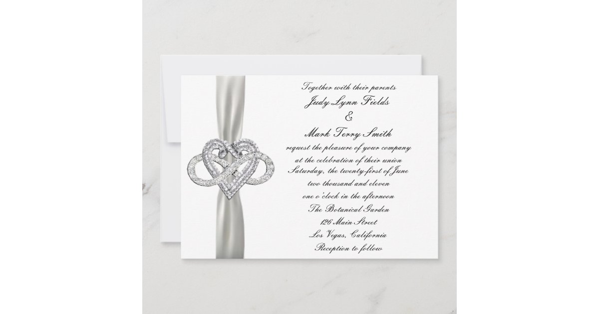 Infinity Heart Wedding Invitation | Zazzle