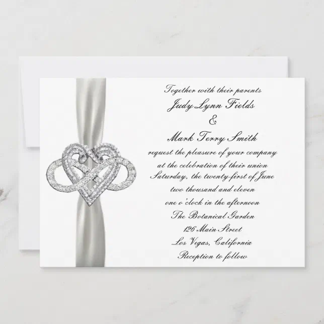 Infinity Heart Wedding Invitation | Zazzle