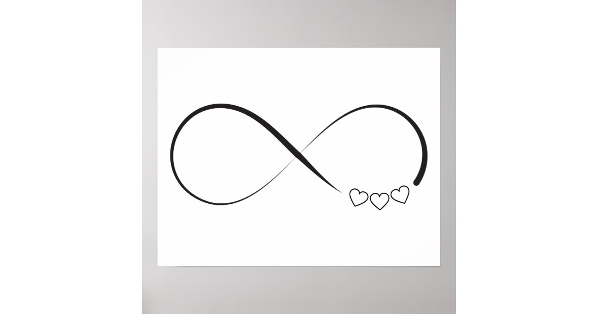 Infinity hearts symbol poster | Zazzle