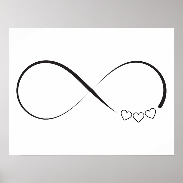 Infinity hearts symbol poster | Zazzle.com