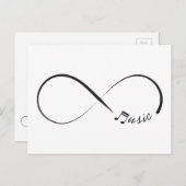 Infinity music symbol postcard | Zazzle