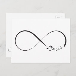 Infinity music symbol postcard | Zazzle